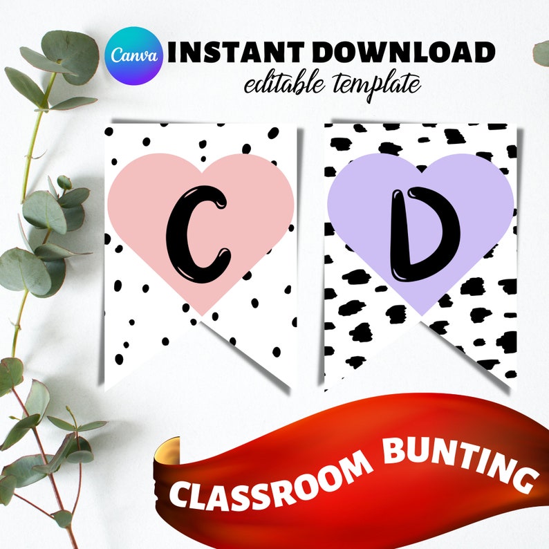 Custom Bulletin Board Lettering Bunting Banner | Elementary Classroom ...