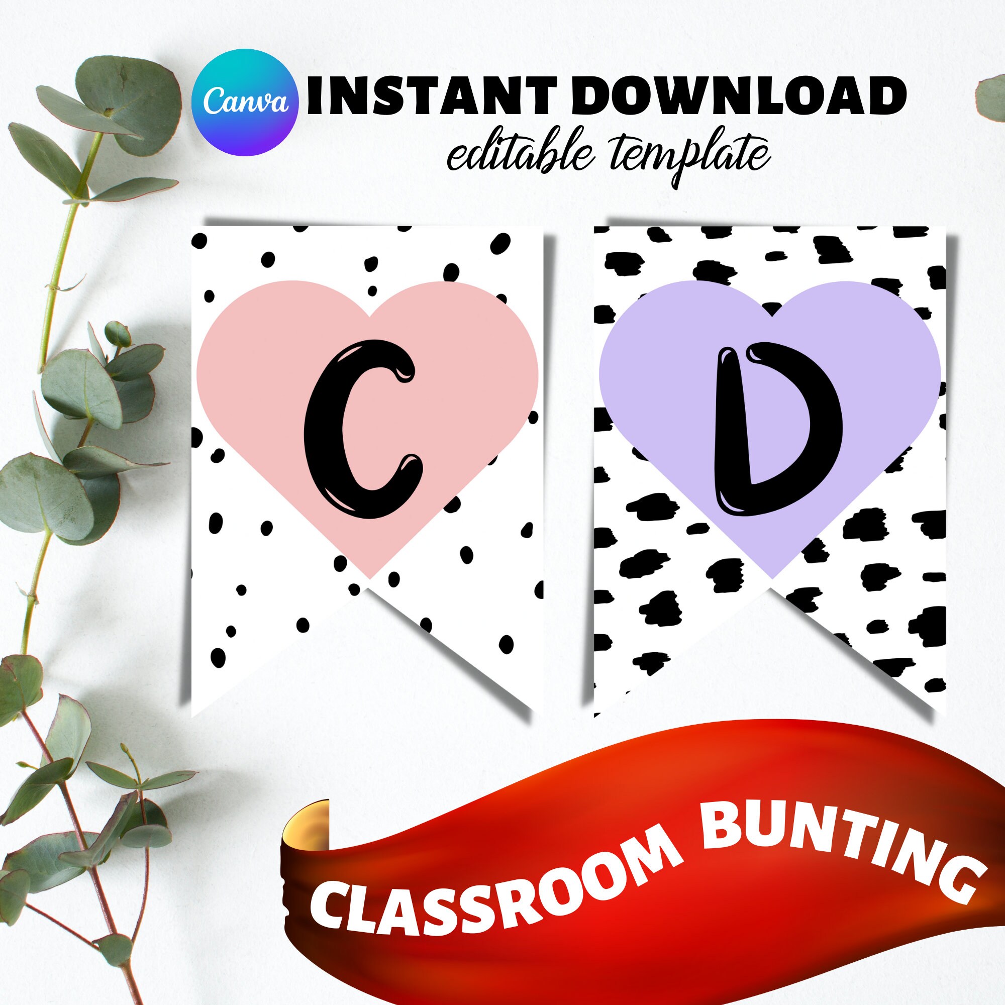 Custom Bulletin Board Lettering Bunting Banner | Elementary Classroom ...