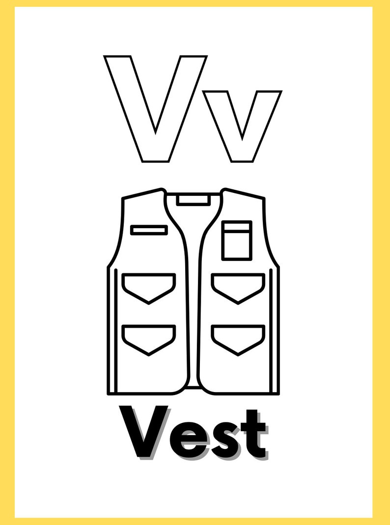 ABC Coloring Book - Etsy