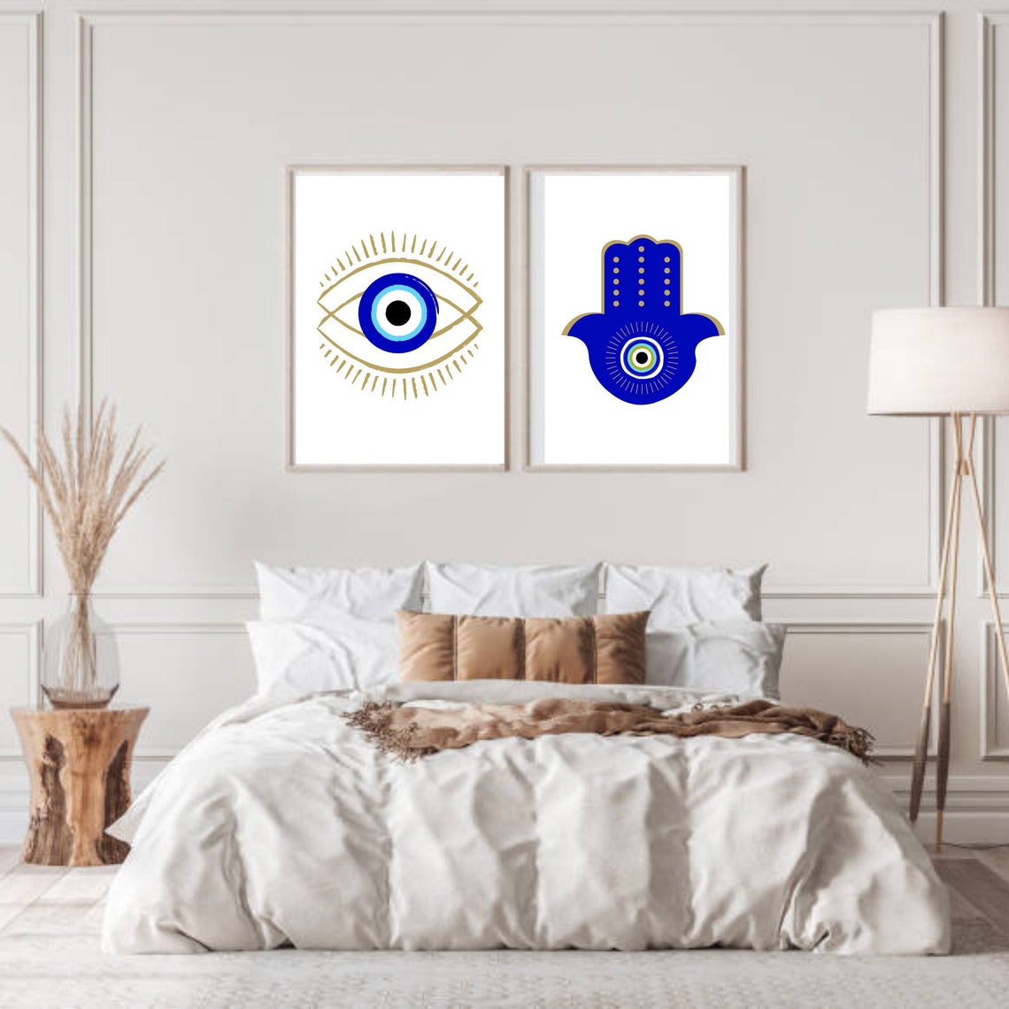 Evil Eye 2 Piece Digital Printout Wall Art - Etsy