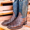 Handcrafted Men's Python Cowboy Boots/ Square Toe Cowboy Boots Snake ...