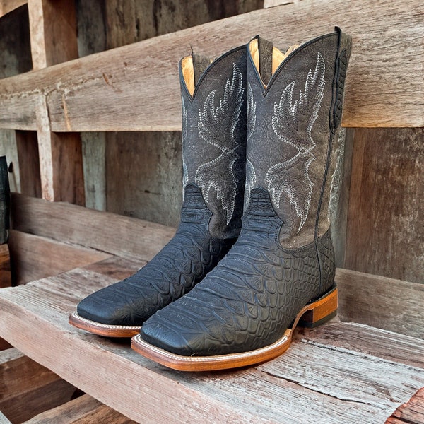 Black Python Cowboy Boots Men - Etsy