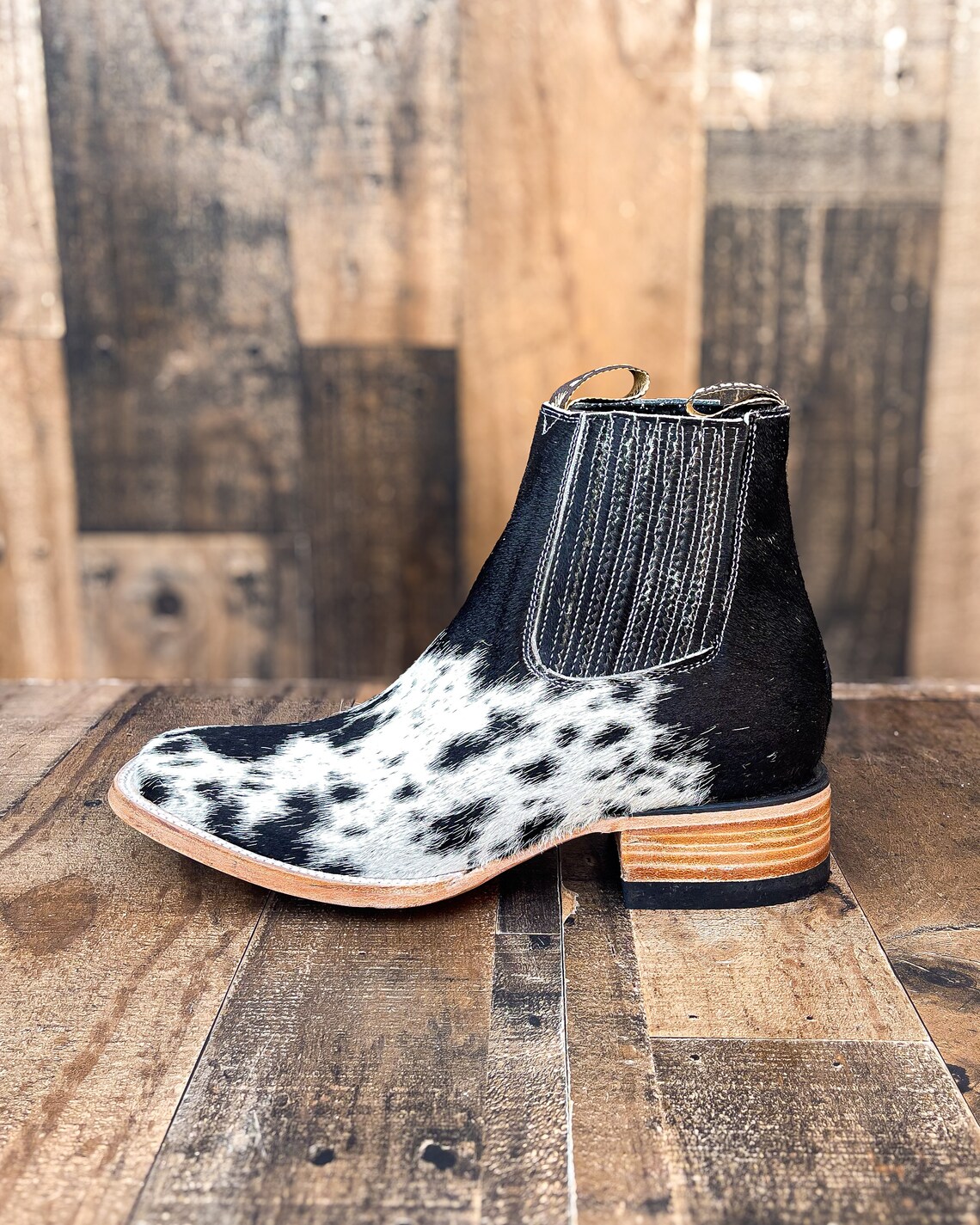 Handcrafted Men's Cowhide Cowboy Boots/ Square Toe Cowboy Boots Cowhide ...