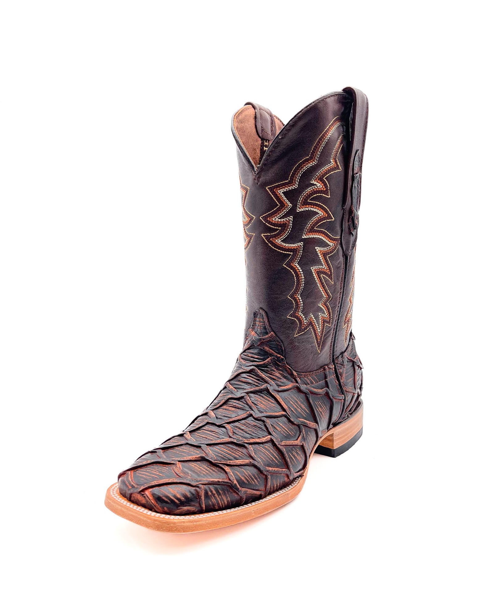 Handcrafted Men's Bass Cowboy Boots/ Square Toe Cowboy Boots Pirarucu ...