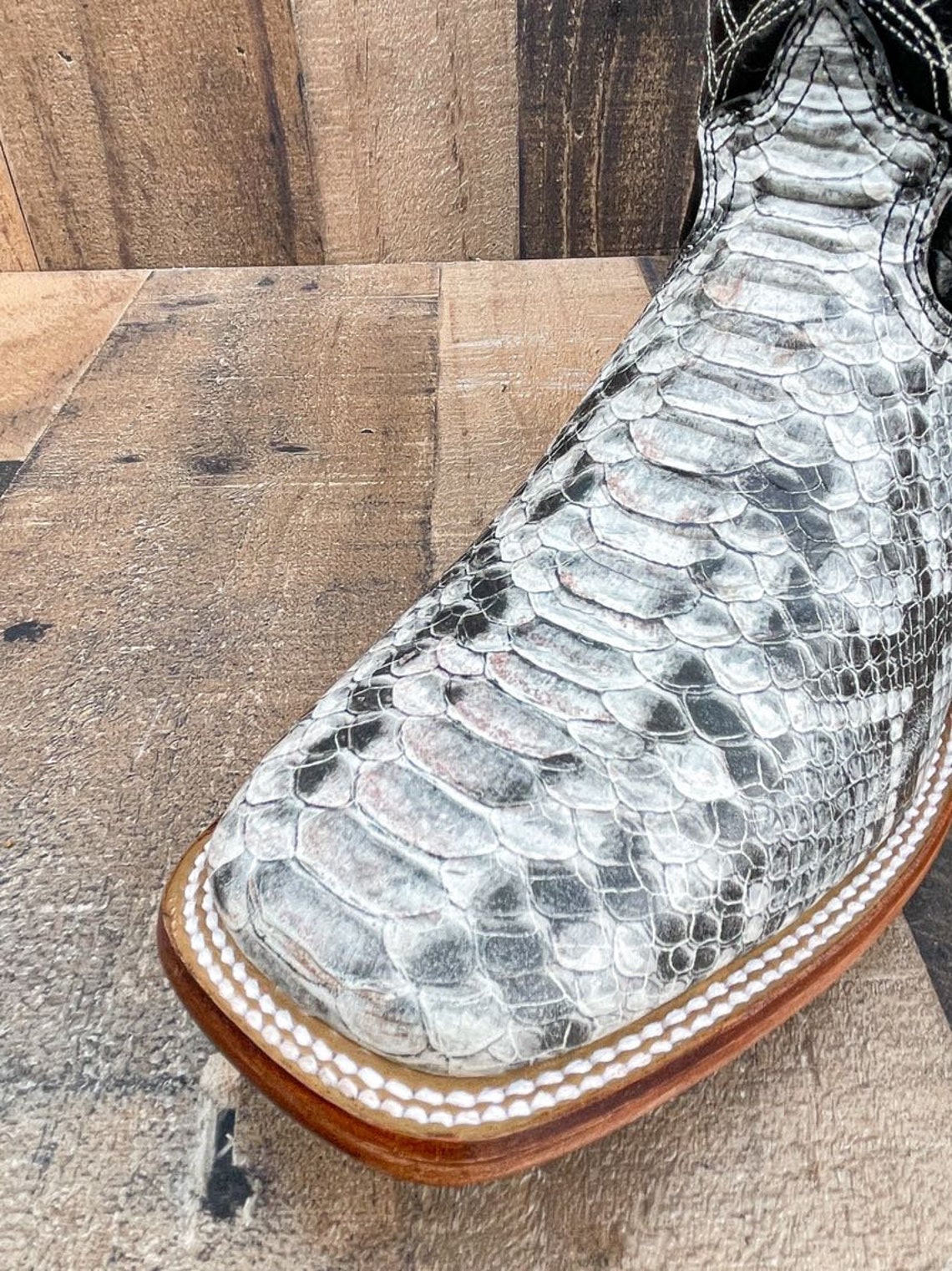 Handcrafted Men's Python Cowboy Boots/ Square Toe Cowboy - Etsy