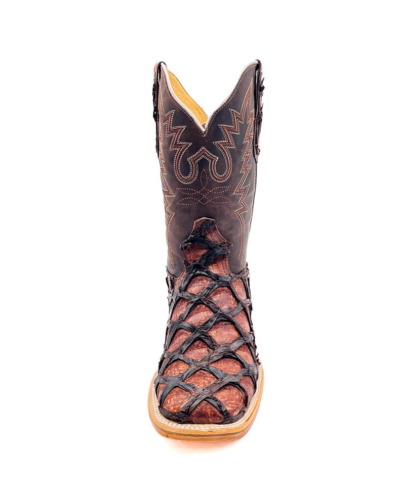 Handcrafted Men's Bass Cowboy Boots/ Square Toe Cowboy Boots Pirarucu ...