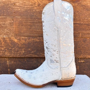 Cowhide Boots / Cowgirl Hair on Cowhide Leather Boots / Genuine Cowhide ...