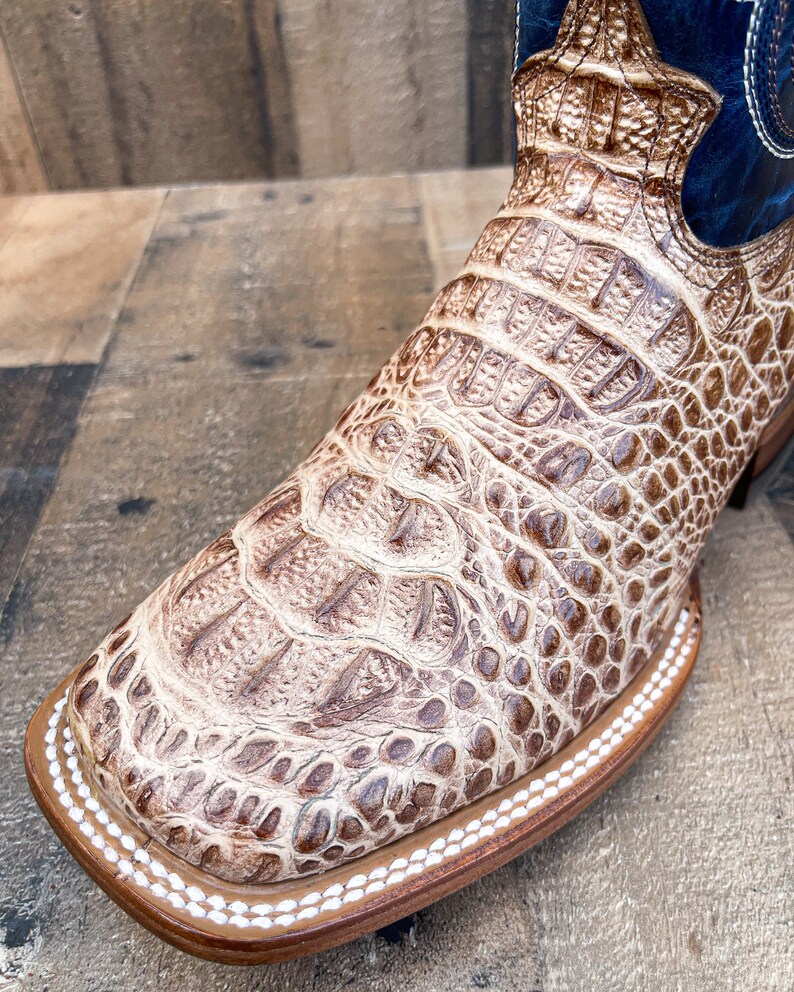 Handcrafted Men's Crocodile Alligator Cowboy Boots/ Square - Etsy