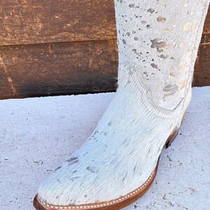 Cowhide Boots / Cowgirl Hair on Cowhide Leather Boots / Genuine Cowhide ...