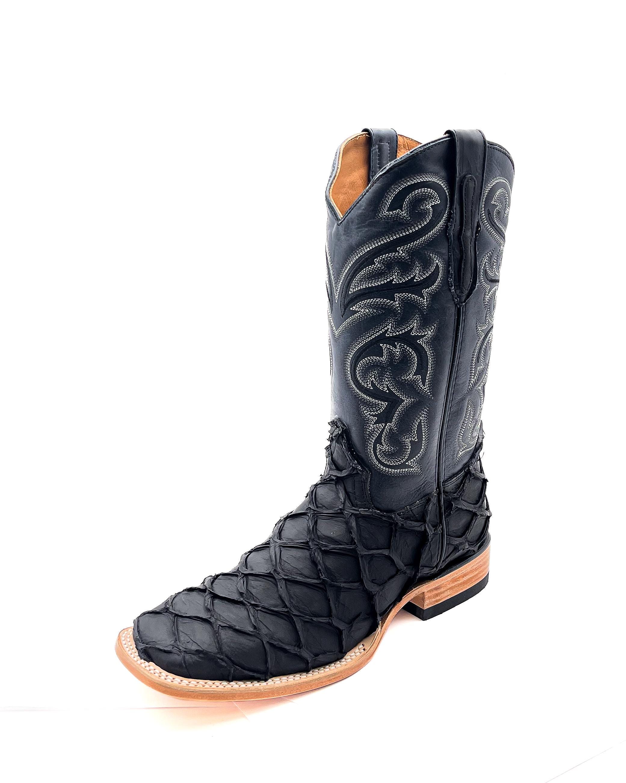 Handcrafted Men's Bass Cowboy Boots/ Square Toe Cowboy Boots Pirarucu ...