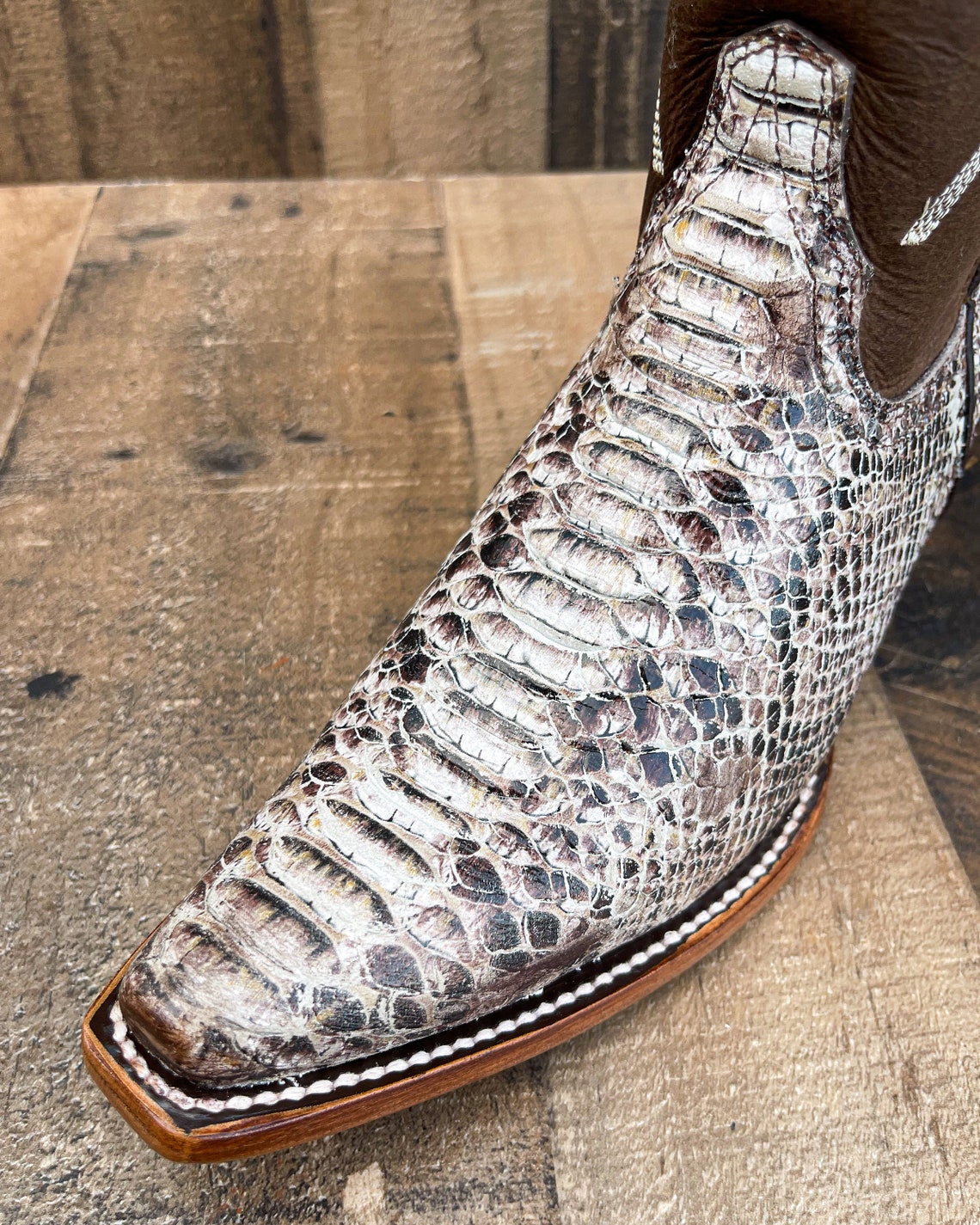 Western Cowboy Boots / Snake Skin Cowboy Boots/ Cowgirl Boots/ Wedding ...