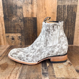 Cowhide Boots / Cowgirl Hair on Cowhide Leather Boots / Genuine Cowhide ...