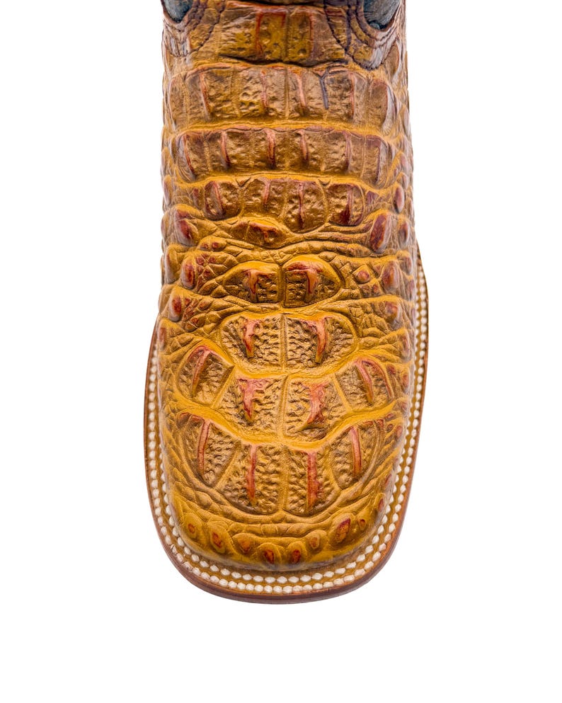 Handcrafted Men's Crocodile Alligator Cowboy Boots/ Square Toe Cowboy ...