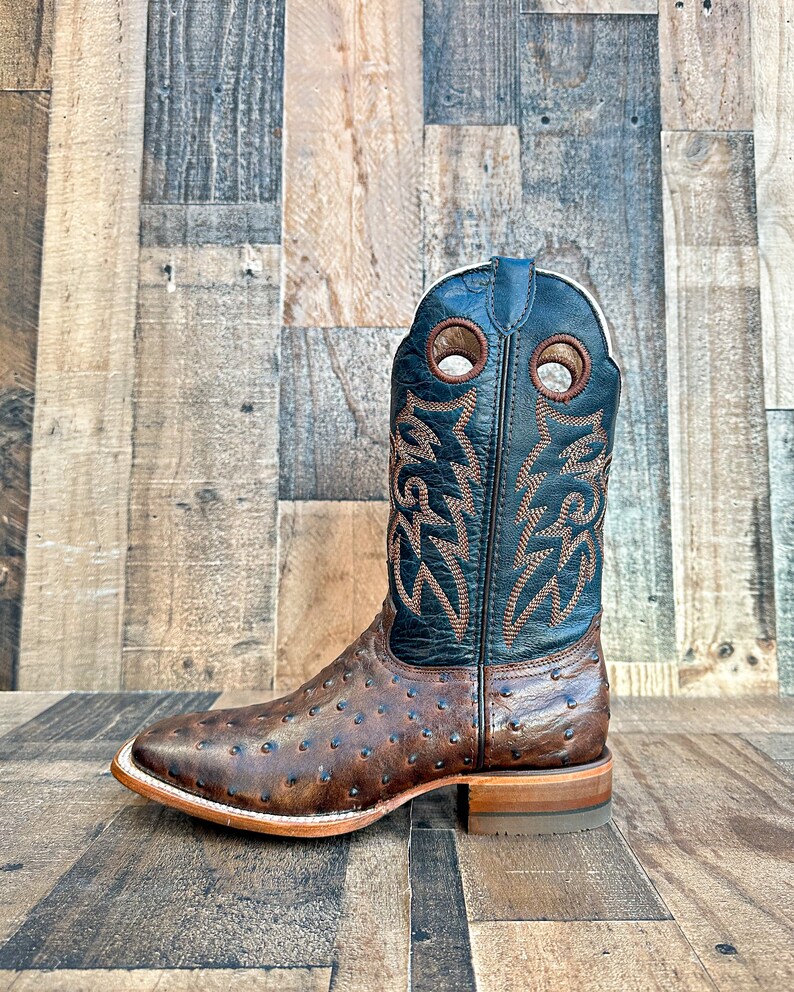 Handcrafted Men's Ostrich Cowboy Boots/ Square Toe Cowboy - Etsy
