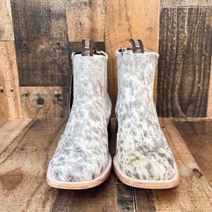 Cowhide Boots / Cowgirl Hair on Cowhide Leather Boots / Genuine Cowhide ...