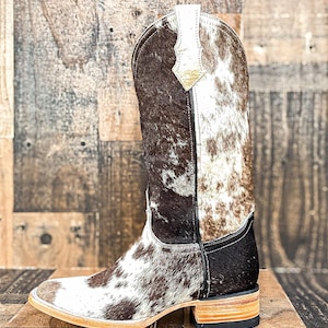 Cowhide Boots / Cowgirl Hair on Cowhide Leather Boots / Genuine Cowhide ...