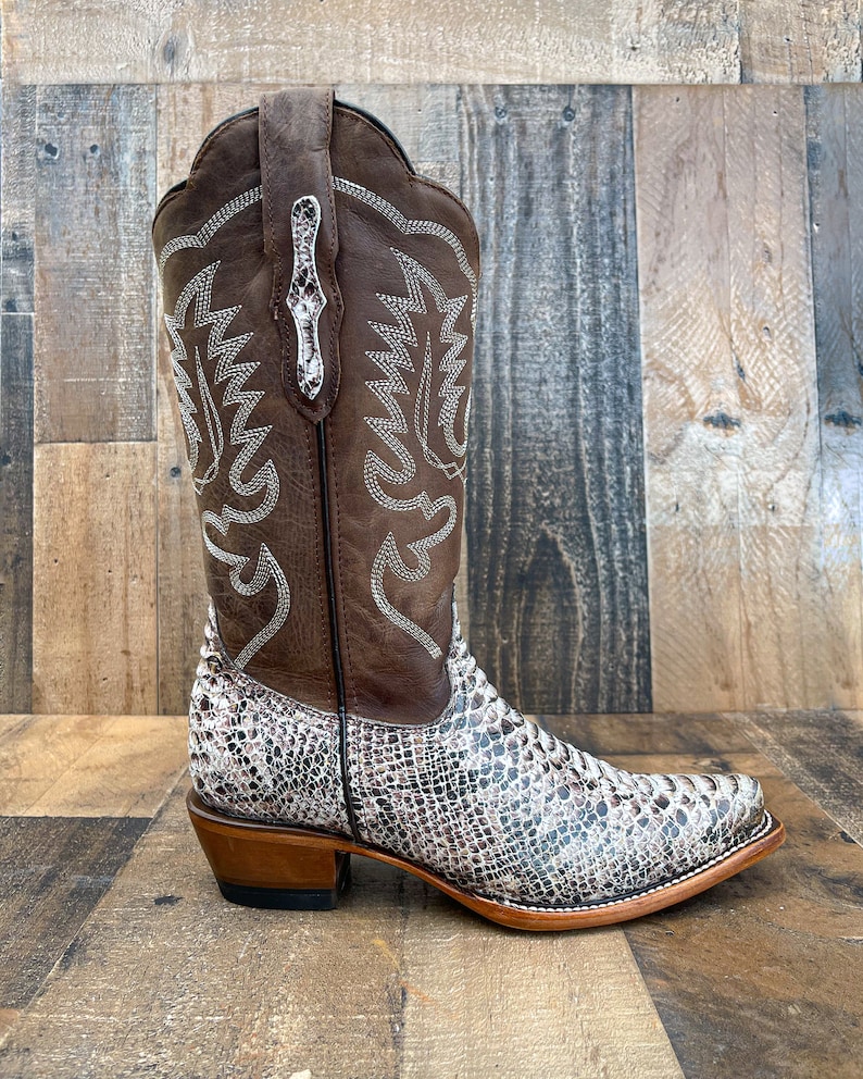 Western Cowboy Boots / Snake Skin Cowboy Boots/ Cowgirl Boots/ Wedding ...