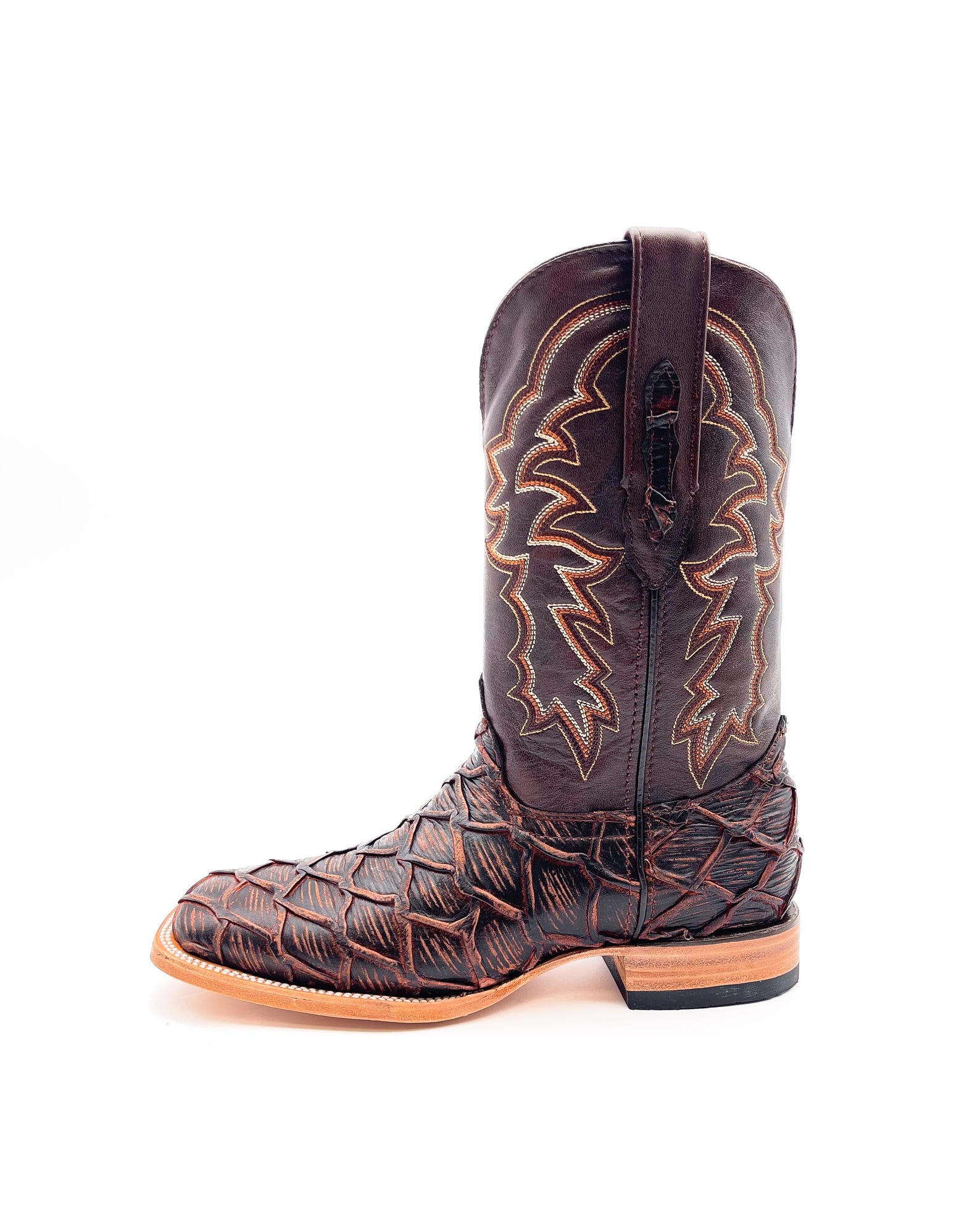 Handcrafted Men's Bass Cowboy Boots/ Square Toe Cowboy Boots Pirarucu ...