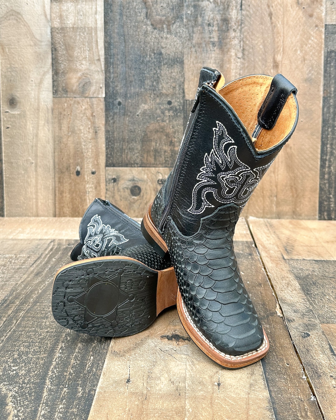 Boys Toddler Western Cowboy Boots/ Botas Para Niño/ Python Cowboy Boots ...