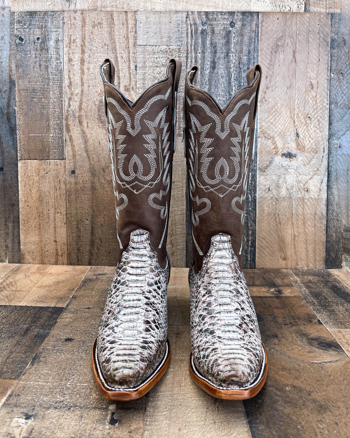 Western Cowboy Boots / Snake Skin Cowboy Boots/ Cowgirl Boots/ Wedding ...