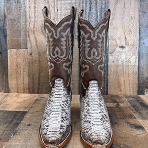 Western Cowboy Boots / Snake Skin Cowboy Boots/ Cowgirl Boots/ Wedding ...