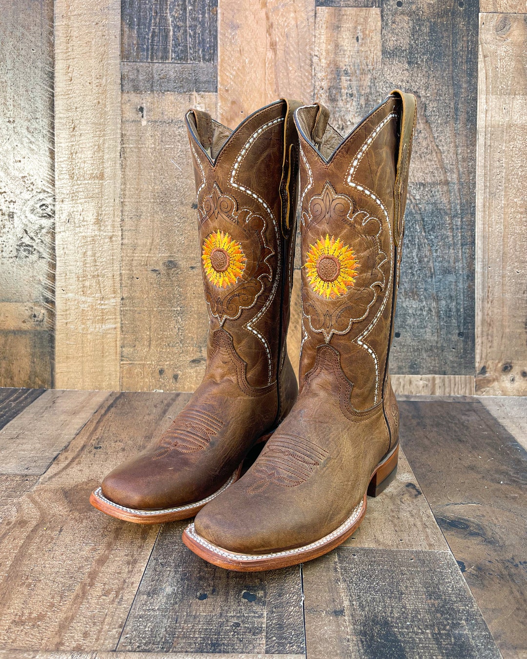Women's Western Boots/ Boots With Sunflowers/ Women Western Cowgirl ...