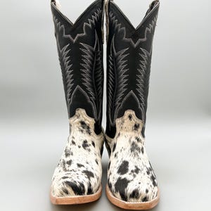 Cowhide Boots / Cowgirl Hair on Cowhide Leather Boots / Genuine Cowhide ...