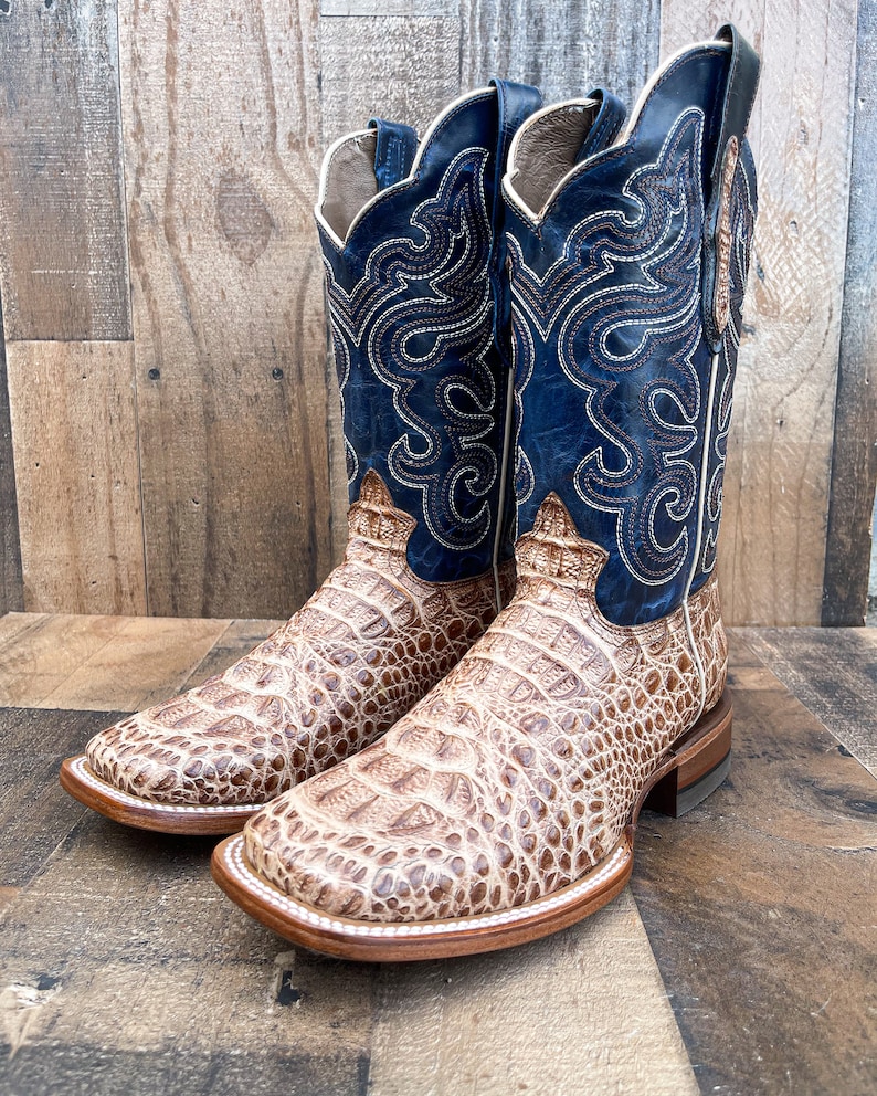 Handcrafted Men's Crocodile Alligator Cowboy Boots/ Square - Etsy