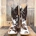 Cowhide Boots / Cowgirl Hair on Cowhide Leather Boots / Genuine Cowhide ...