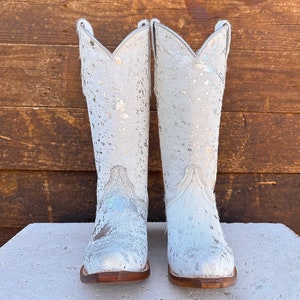 Cowhide Boots / Cowgirl Hair on Cowhide Leather Boots / Genuine Cowhide ...