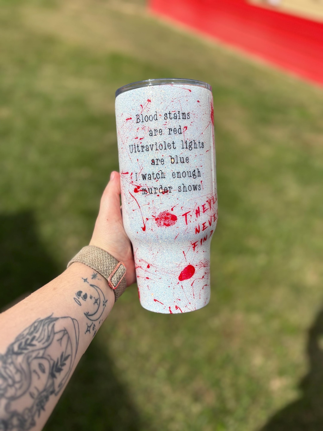 Blood Splatter True Crime Tumbler | Murder Show Lover, Dark Humor - Etsy