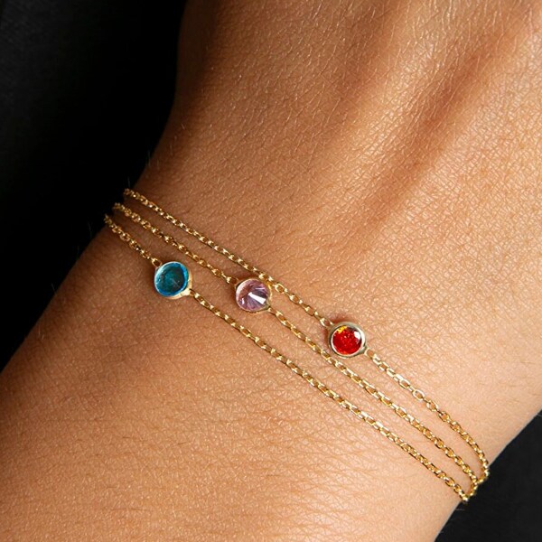 Birthstone Bracelet - Etsy