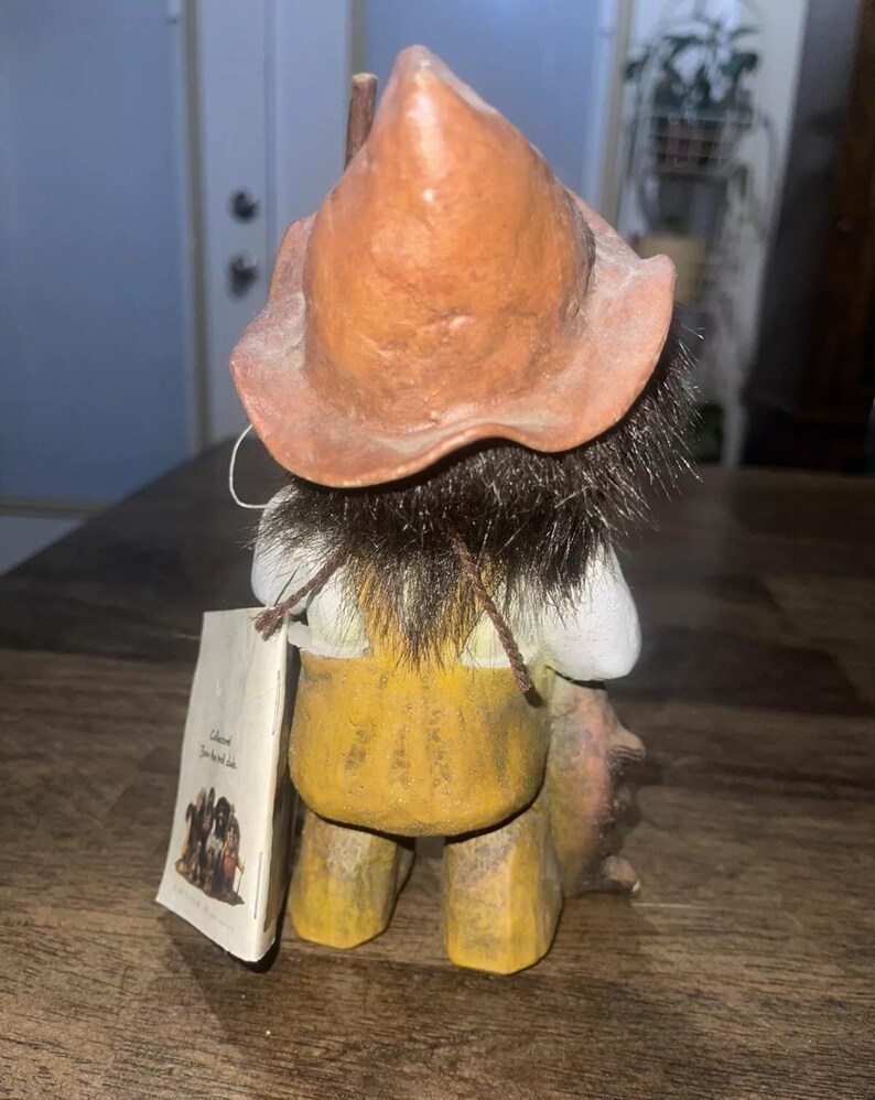 Vintage NYFORM TROLL FIGURINE 802 Fisherman Handmade in Norway W/ Tags ...