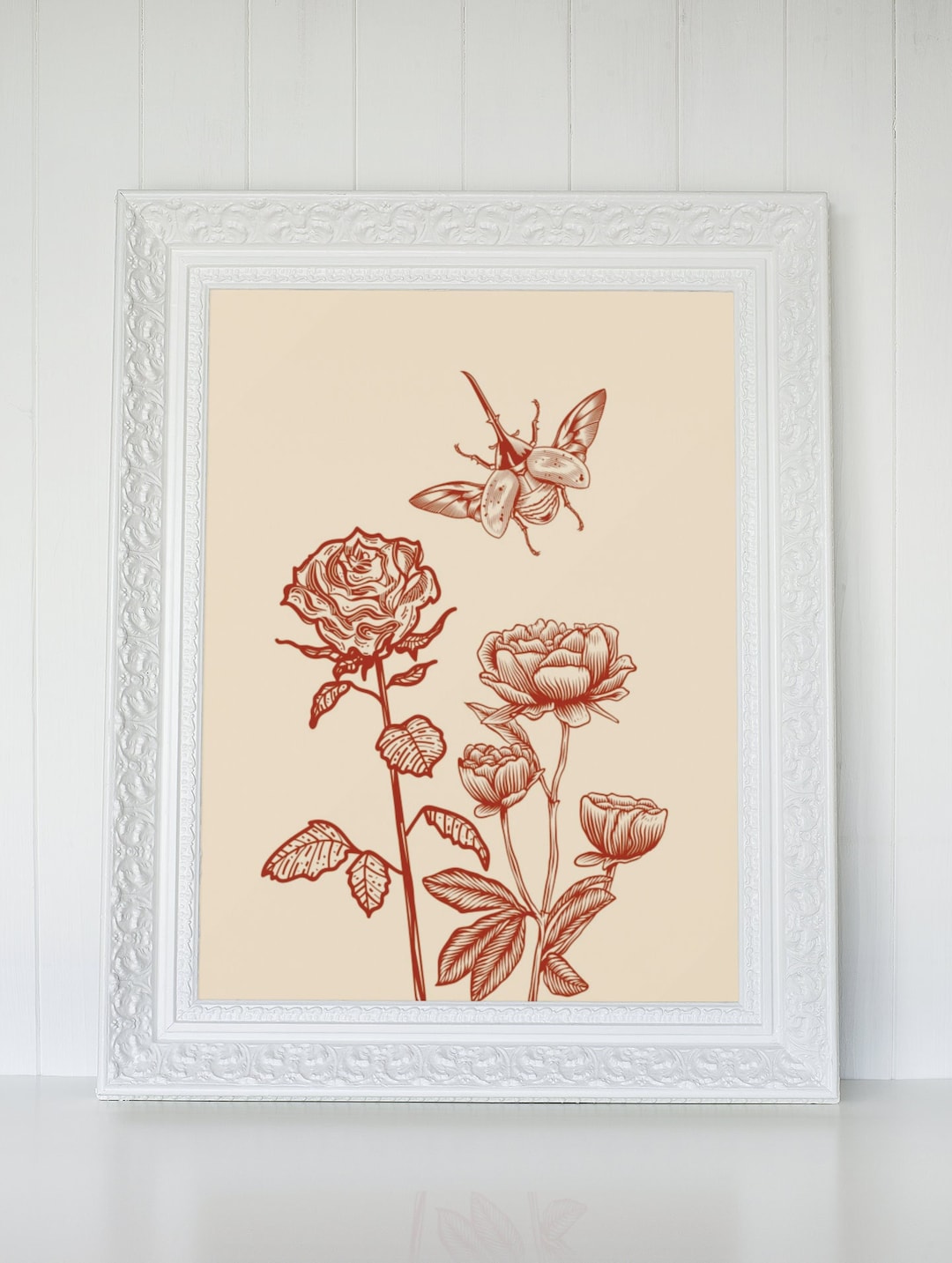 Rose, Beetle, Bug Art, Insect Art, Wall Art, Printable Art, Bug Print ...