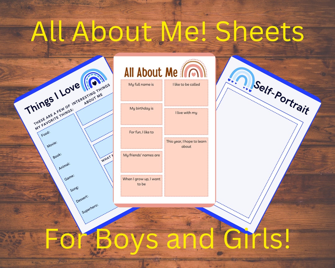 All About Me Printable Coloring Sheets for Kids Printable School ...