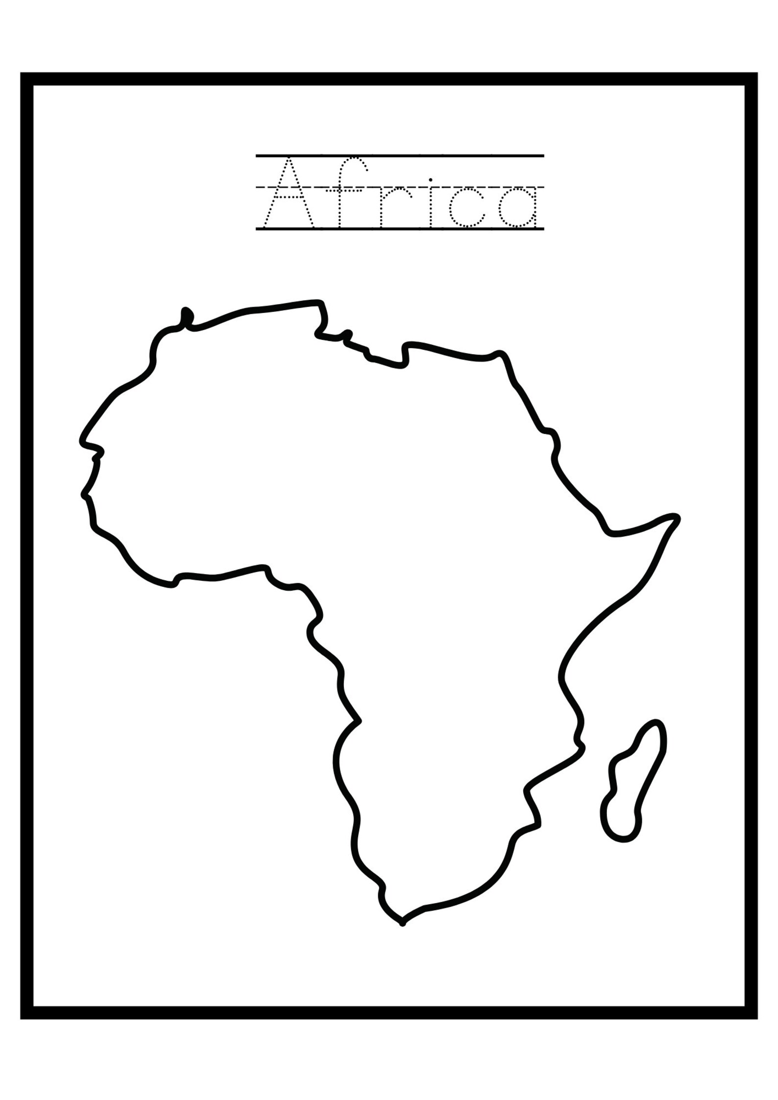 Continents Coloring Pages for Kids Coloring Pages Educational Coloring ...
