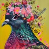 Whimsical Red Bird Print , Whimsical Bird Art, Contemporary Bird Art ...