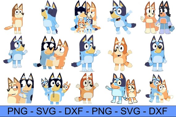 Bluey Svg Bundle Bluey Vektor Bluey Clipart 15 svg Dateien - Etsy.de