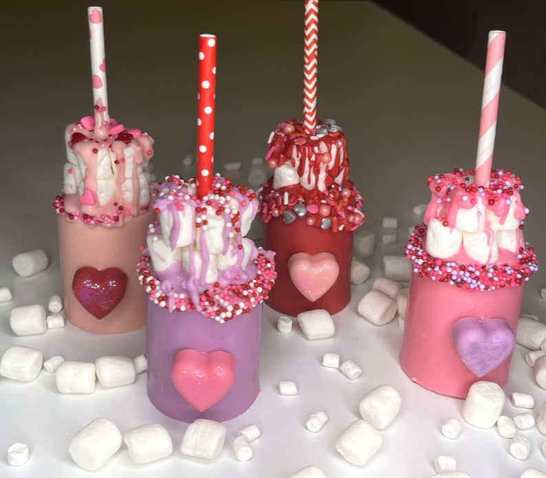 Valentines Hot Cocoa Bombs on A Stick Pick All Flavors Hot - Etsy