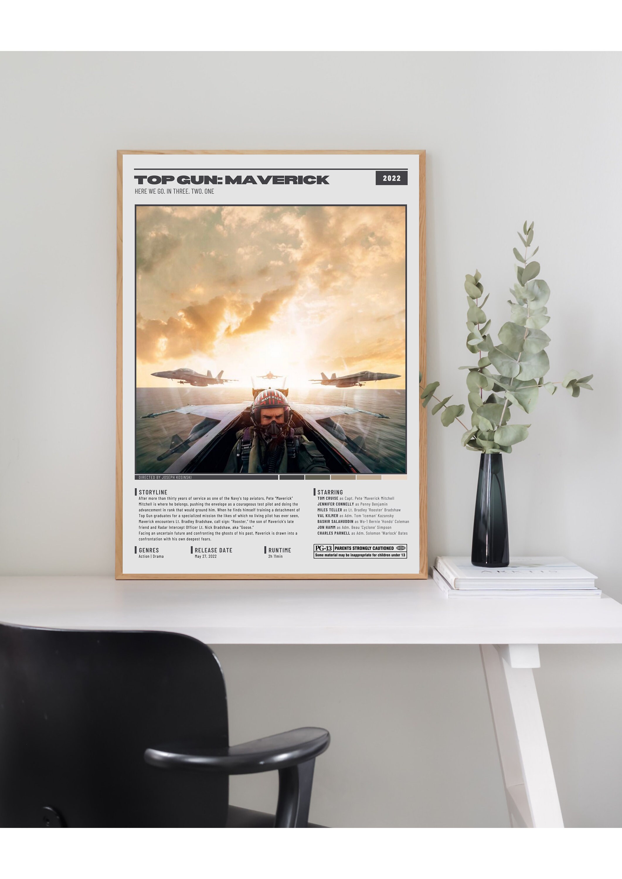 TOP GUN MAVERICK Movie Poster Tom Cruise Maverick Miles - Etsy