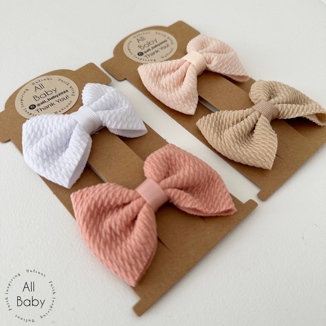 SINGLE Toddler Bow Clips, Fully Lined Clips, Toddler Hair Accessorie ...