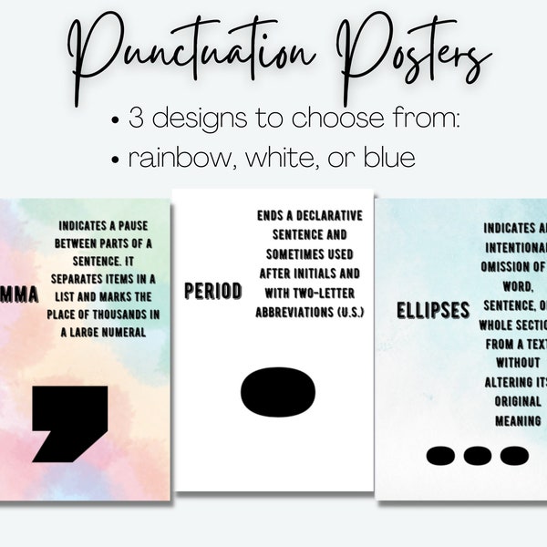 Punctuation Poster - Etsy