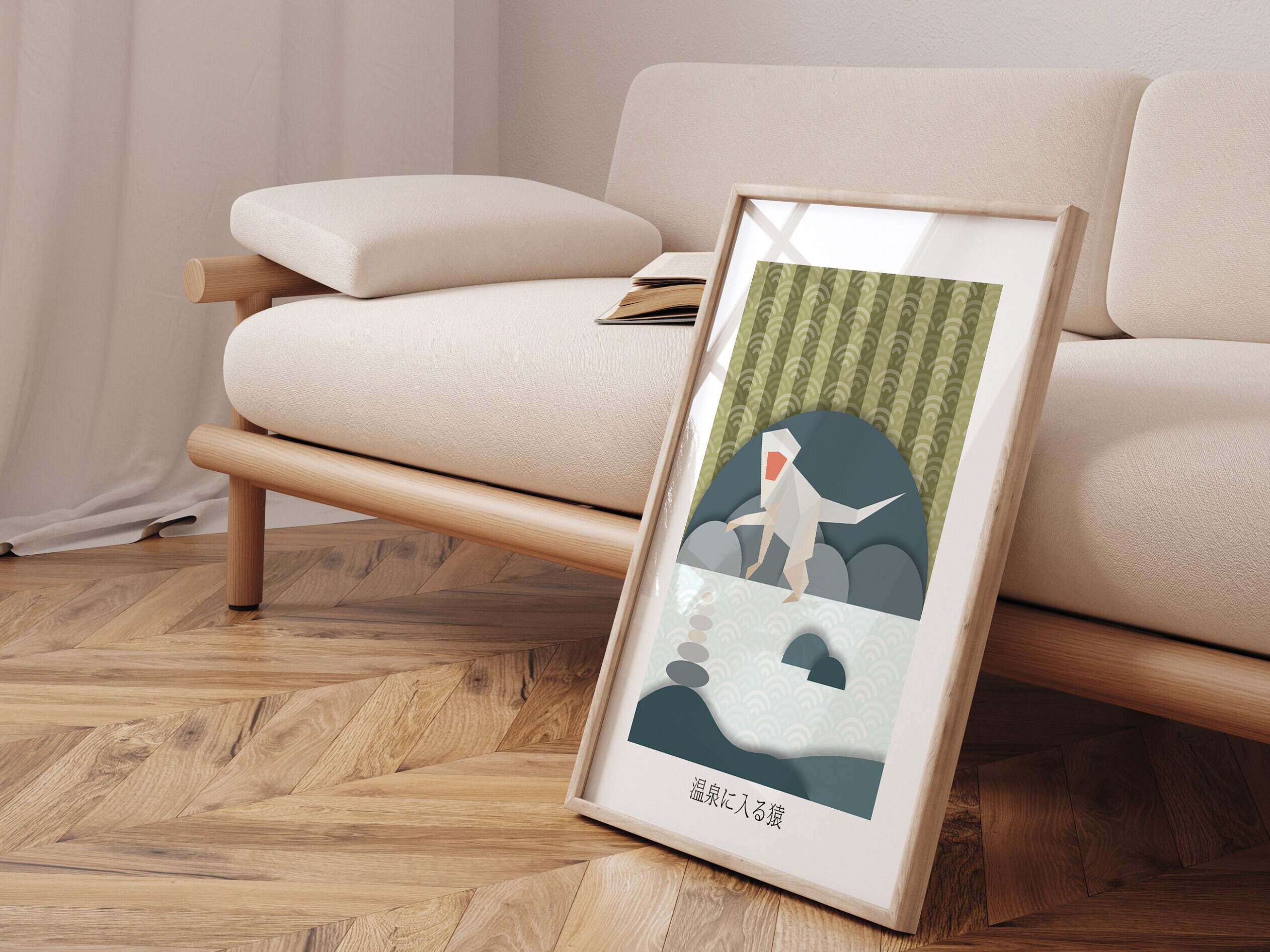 Japanese Style Minimalistic Poster Set of 5 Symbolic Japanese Animals ...