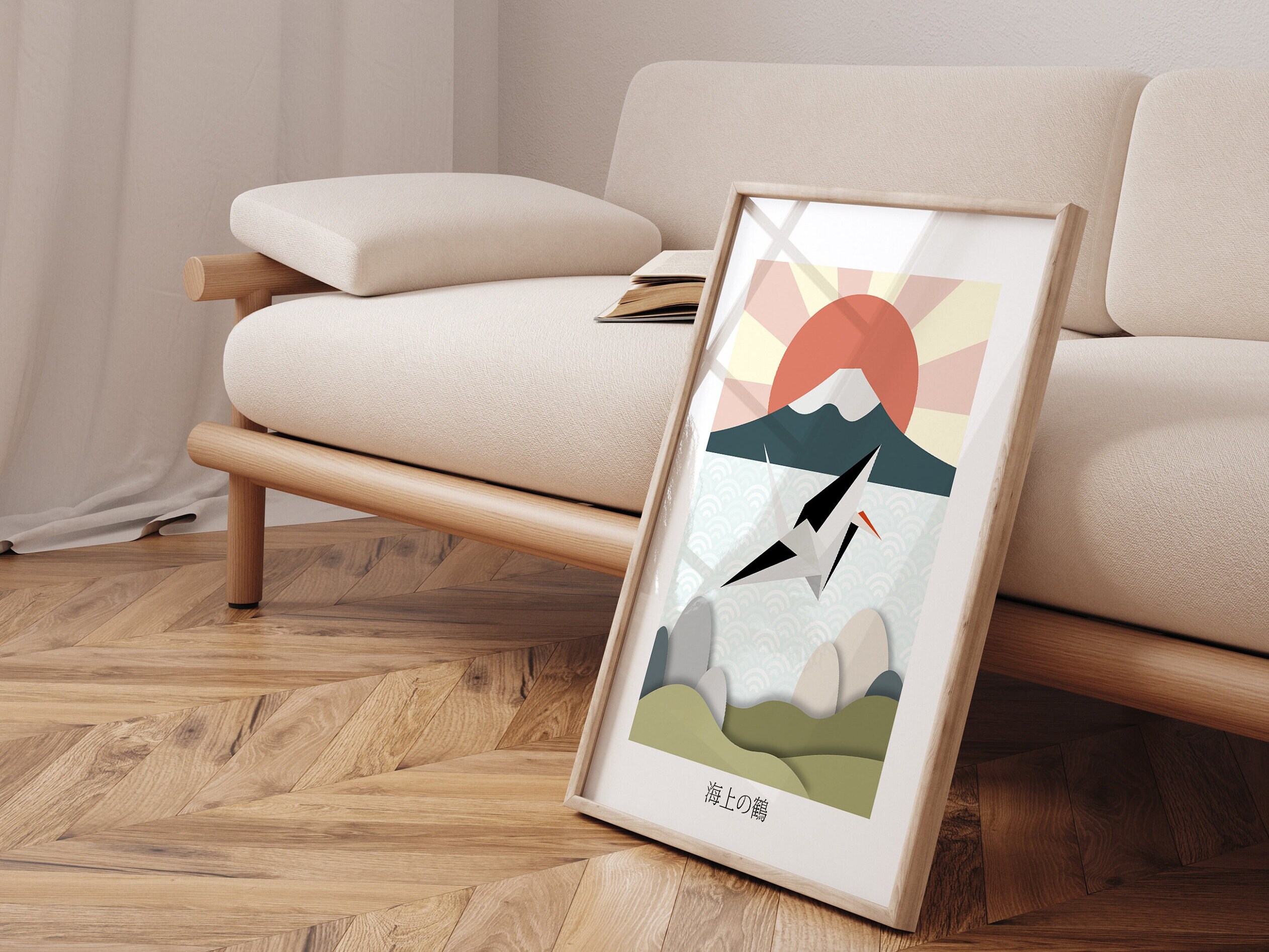 Japanese Style Minimalistic Poster Set of 5 Symbolic Japanese Animals ...