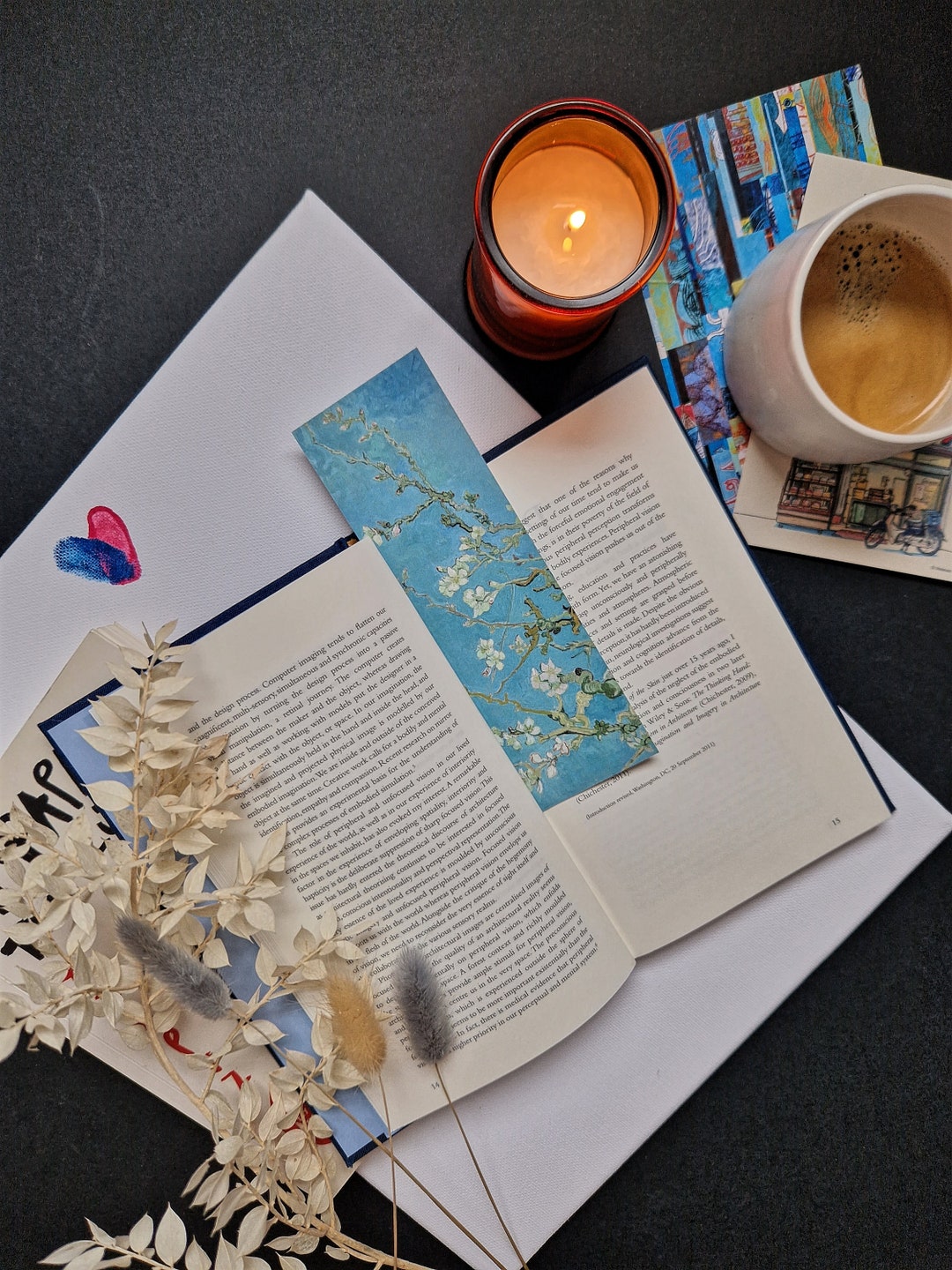 Beautiful Artwork Bookmarks Van Gogh/almond Blossoms, Colorful Famous ...