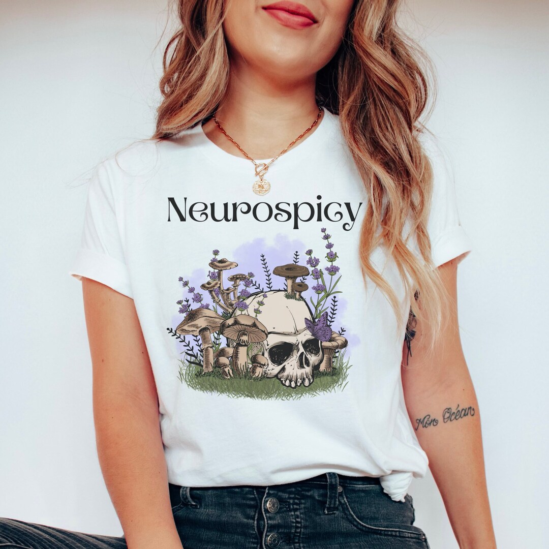 Neurospicy Adhd Add Skeleton Skull Shirt Neurodivergent - Etsy