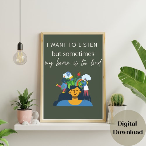 ADHD Poster Brain - Etsy UK