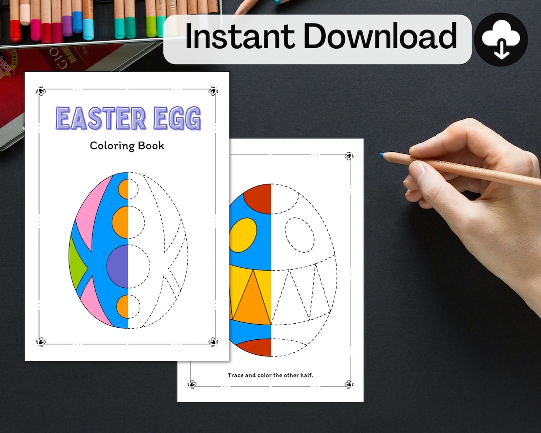 PRINTABLE COLORING BOOK Egg Coloring Book Egg Coloring - Etsy Australia