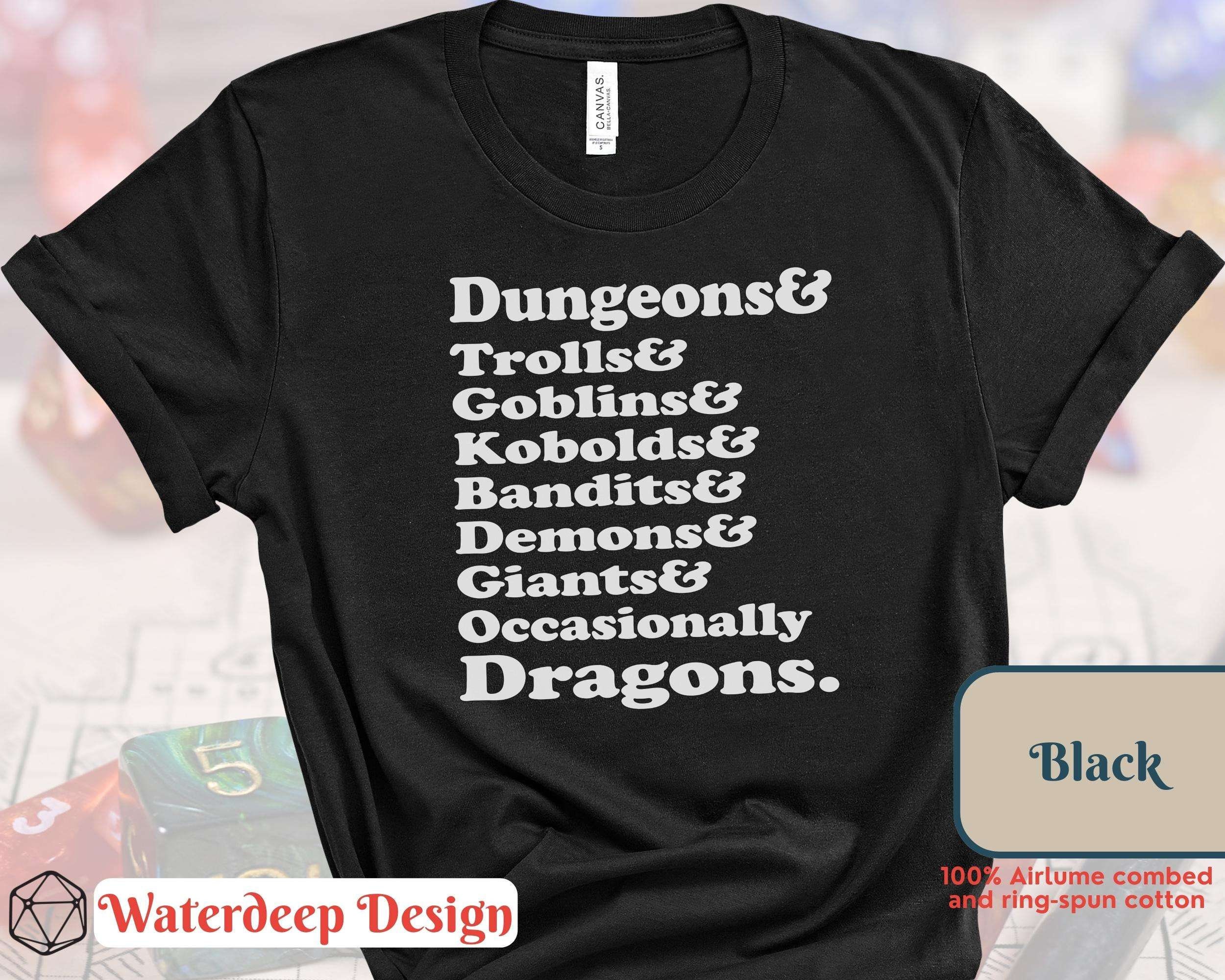 Funny Dnd Shirt, Dungeons and Occasionally Dragons, Dnd RPG, Dandd Role ...