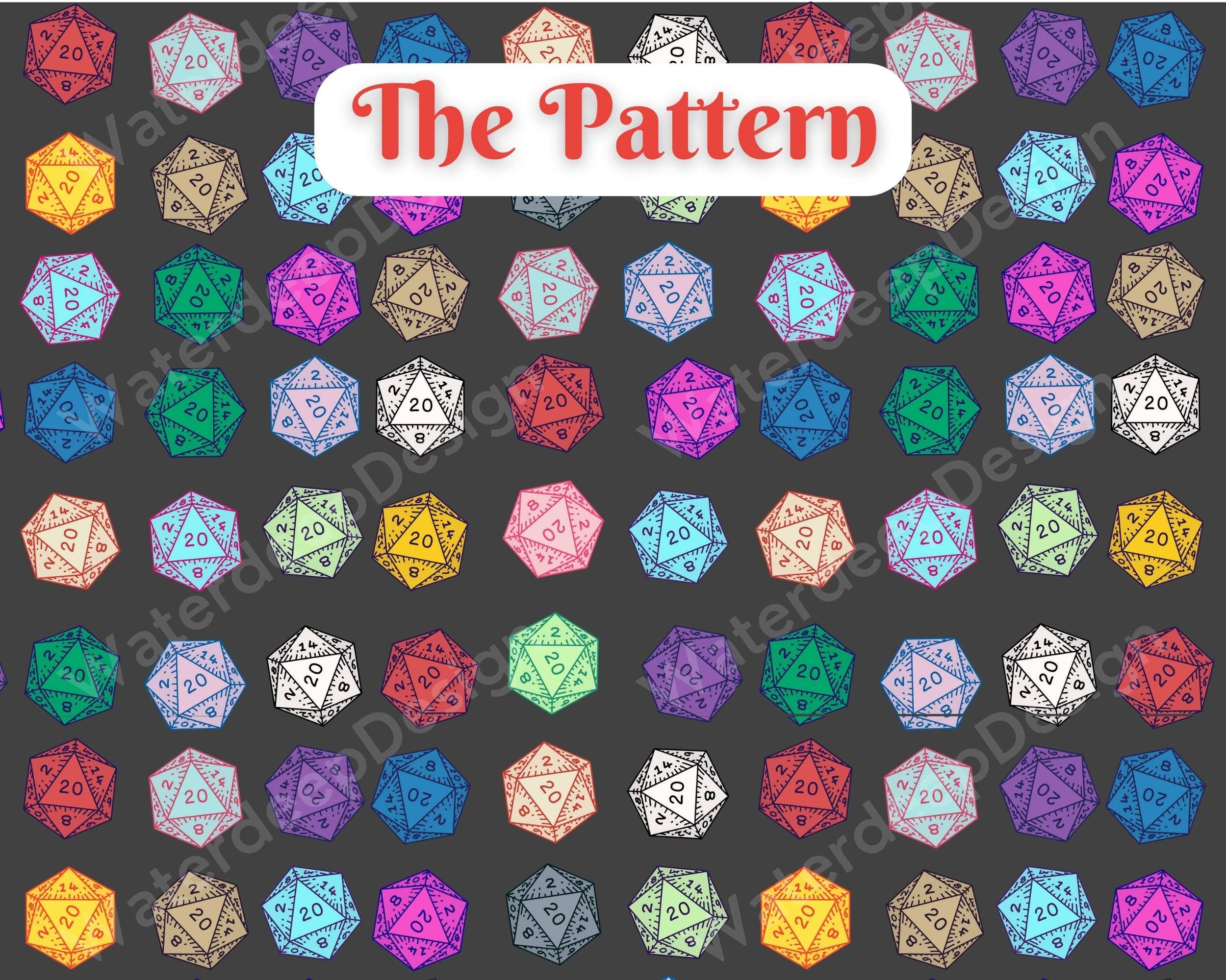 Bright D20 Dice Seamless Pattern Dungeons and Dragons - Etsy